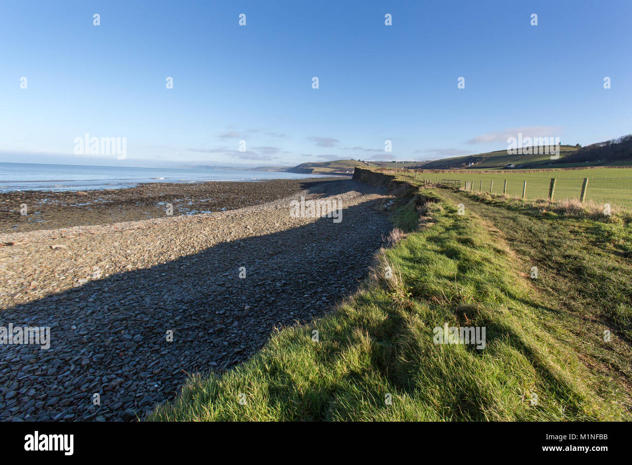 The Wales and Ceredigion Coast Path. Picturesque view of the coastal ...