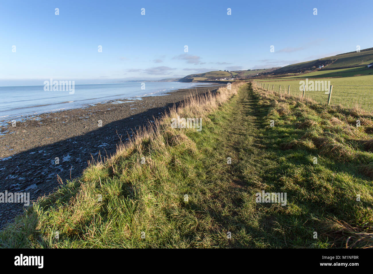 The Wales and Ceredigion Coast Path. Picturesque view of the coastal ...