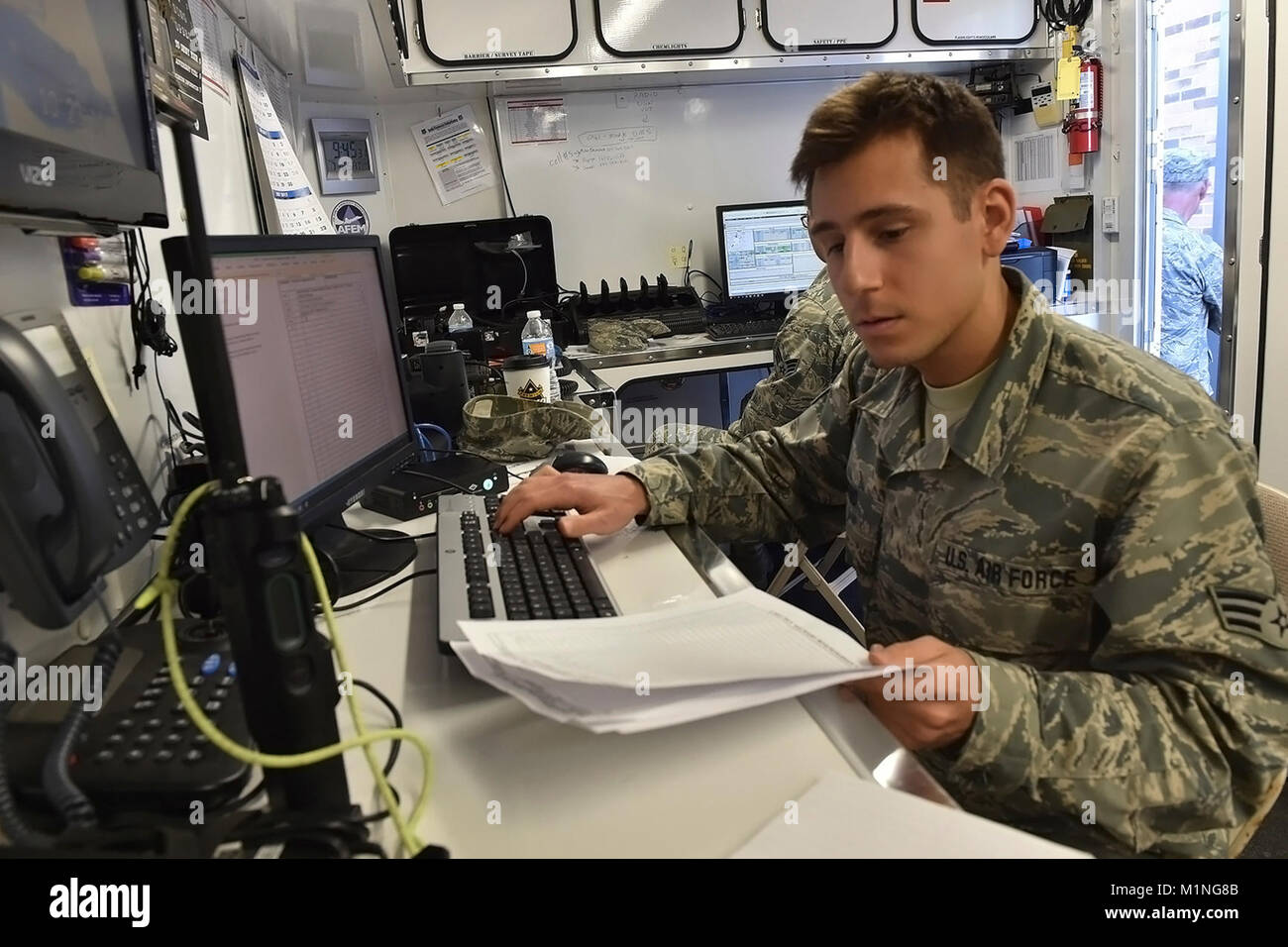 Senior Airman Dominic Zaffino, 434th Air Refuleing Wing command post ...