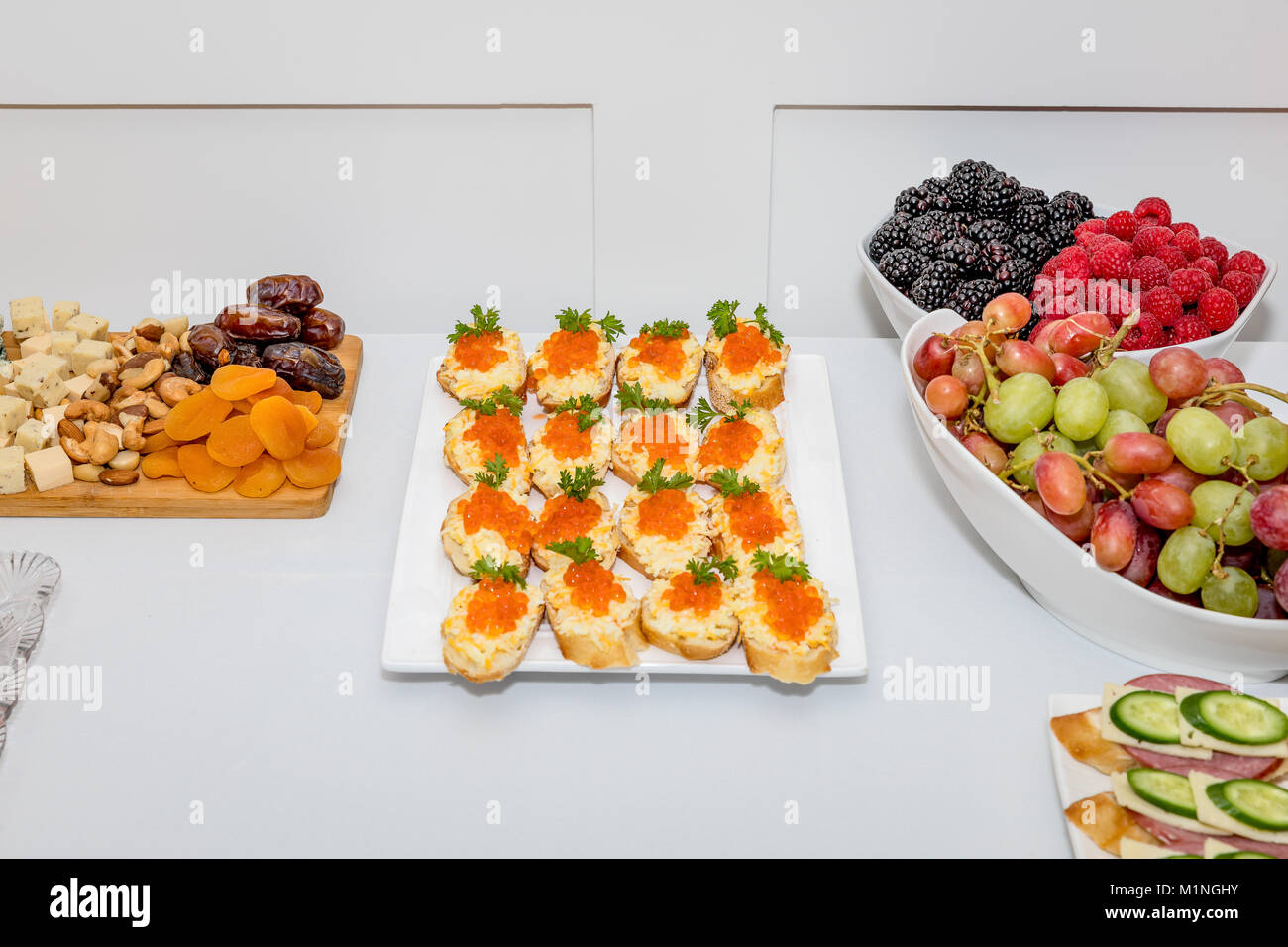 Tasty canape with bread and caviar. Food Stock Photo - Alamy