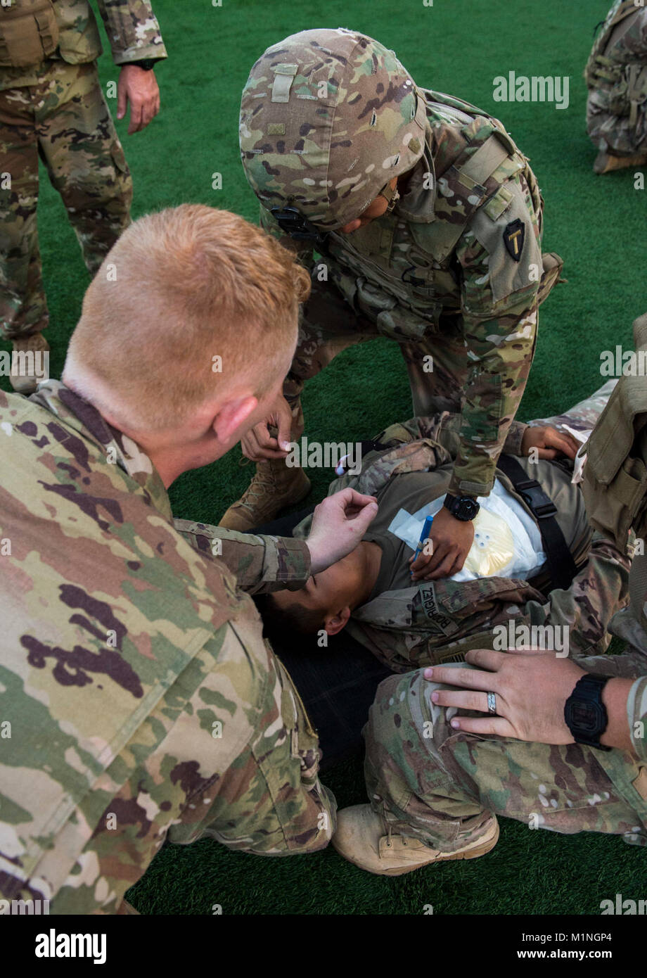 U.S. Army Spc. Alex Bagwell, a combat medic assigned to Task Force ...
