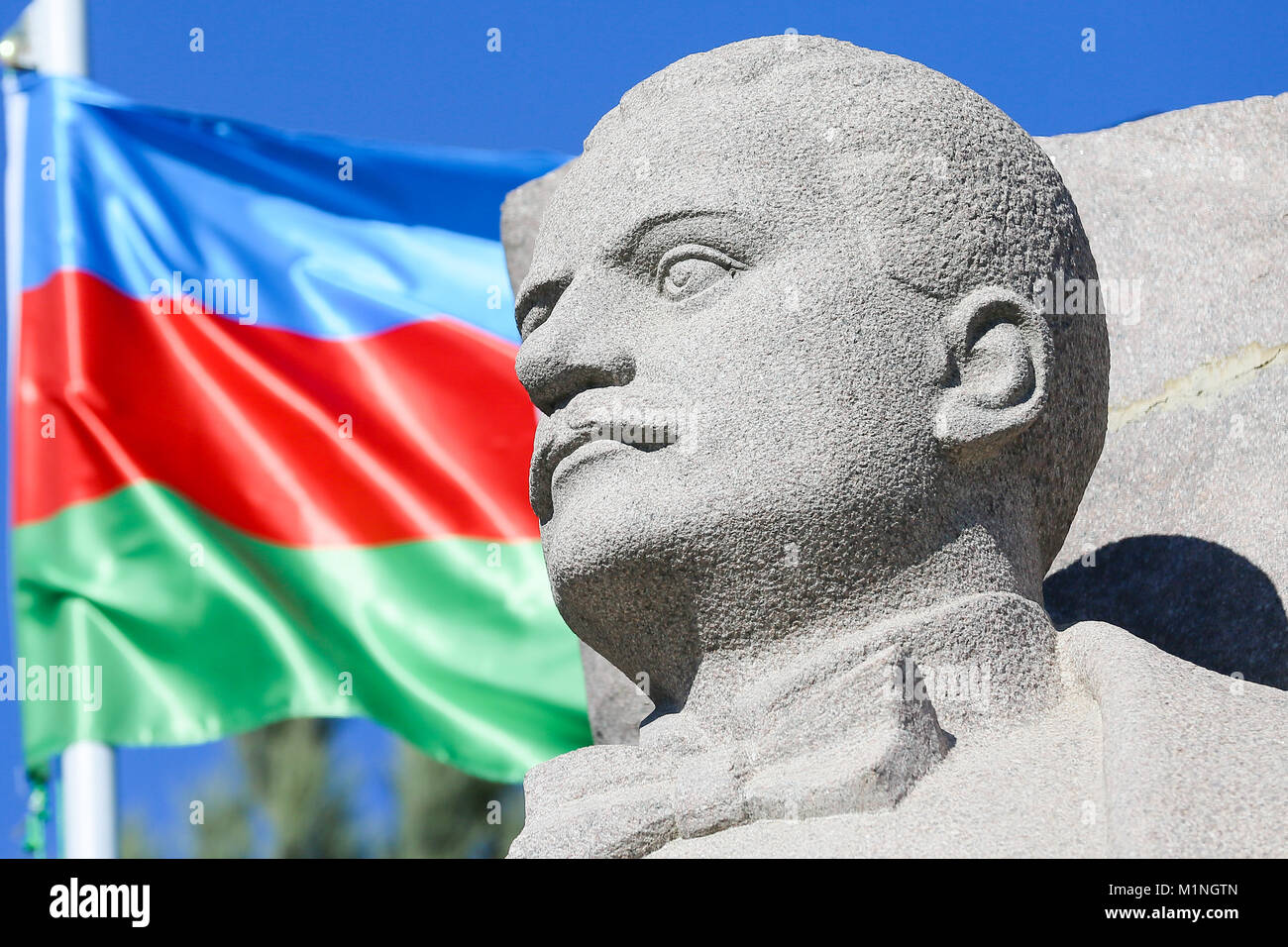 Azerbaijan. 31st Jan, 2018. Mahammad Amin Rasulzade monument in Baku's ...
