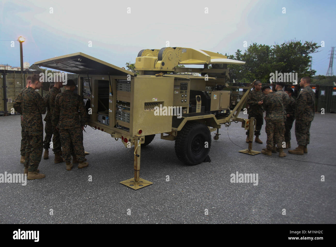 Marines with Transmission Communications Platoon, Communications ...