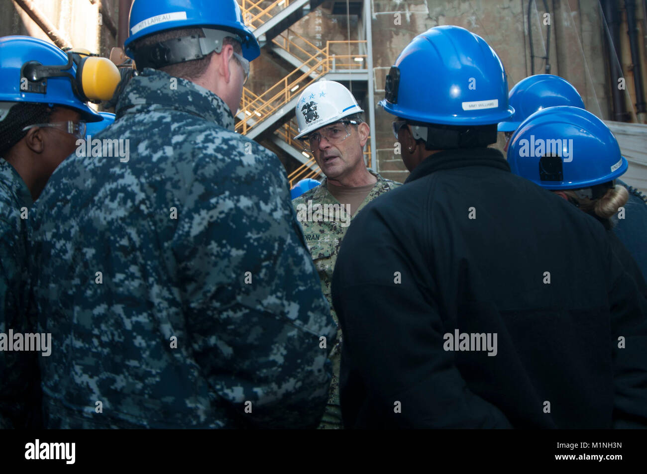 NEWPORT NEWS, Va. (Jan. 10, 2018) Adm. Bill Moran, the Vice Chief of ...