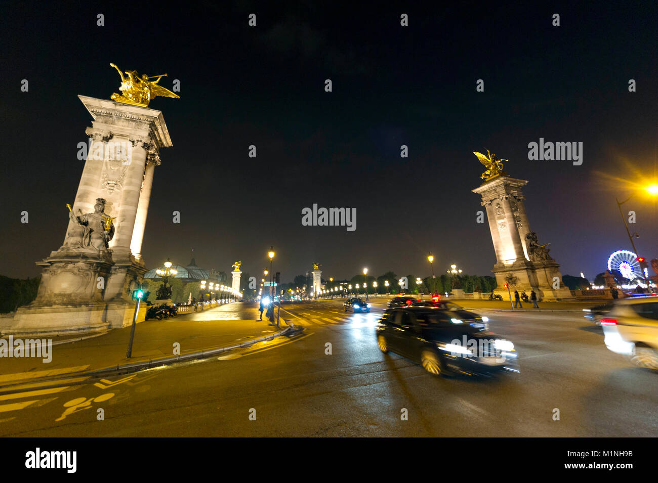 Alexander III Bridge in Paris at night Stock Photo - Alamy