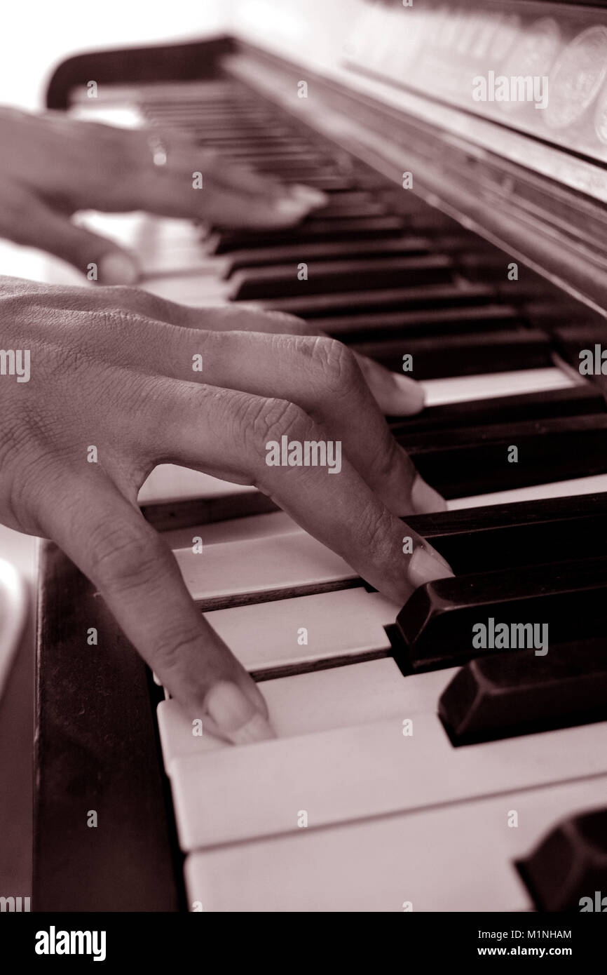Person Playing Piano Stock Photo - Alamy