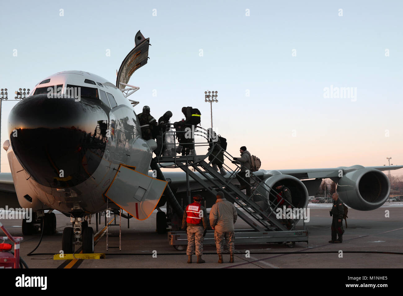 Members of the 55th Wing conduct an operational readiness exercise (ORE ...