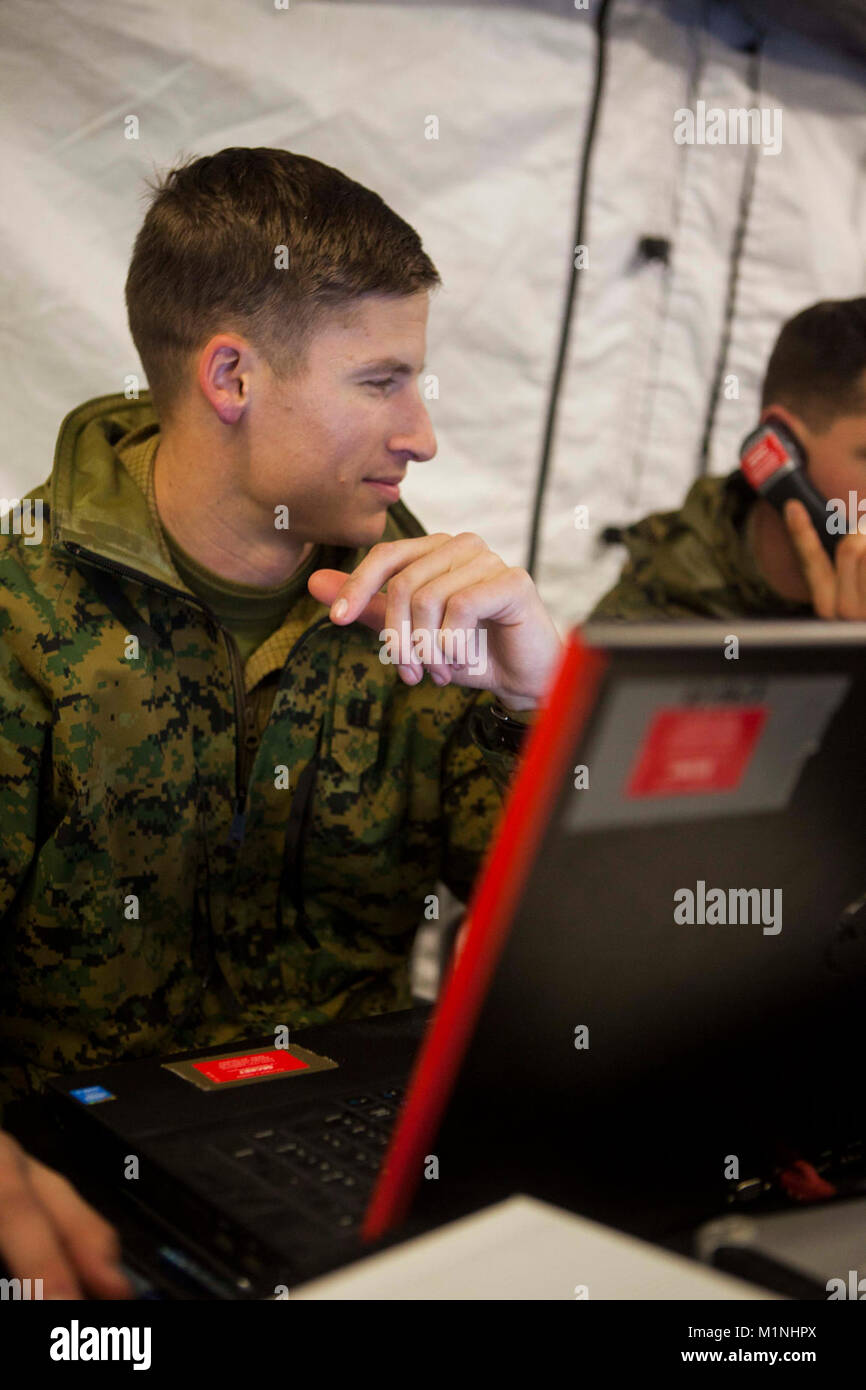 U.S. Marine Corps Capt. William C. Paffett, an air defense control ...