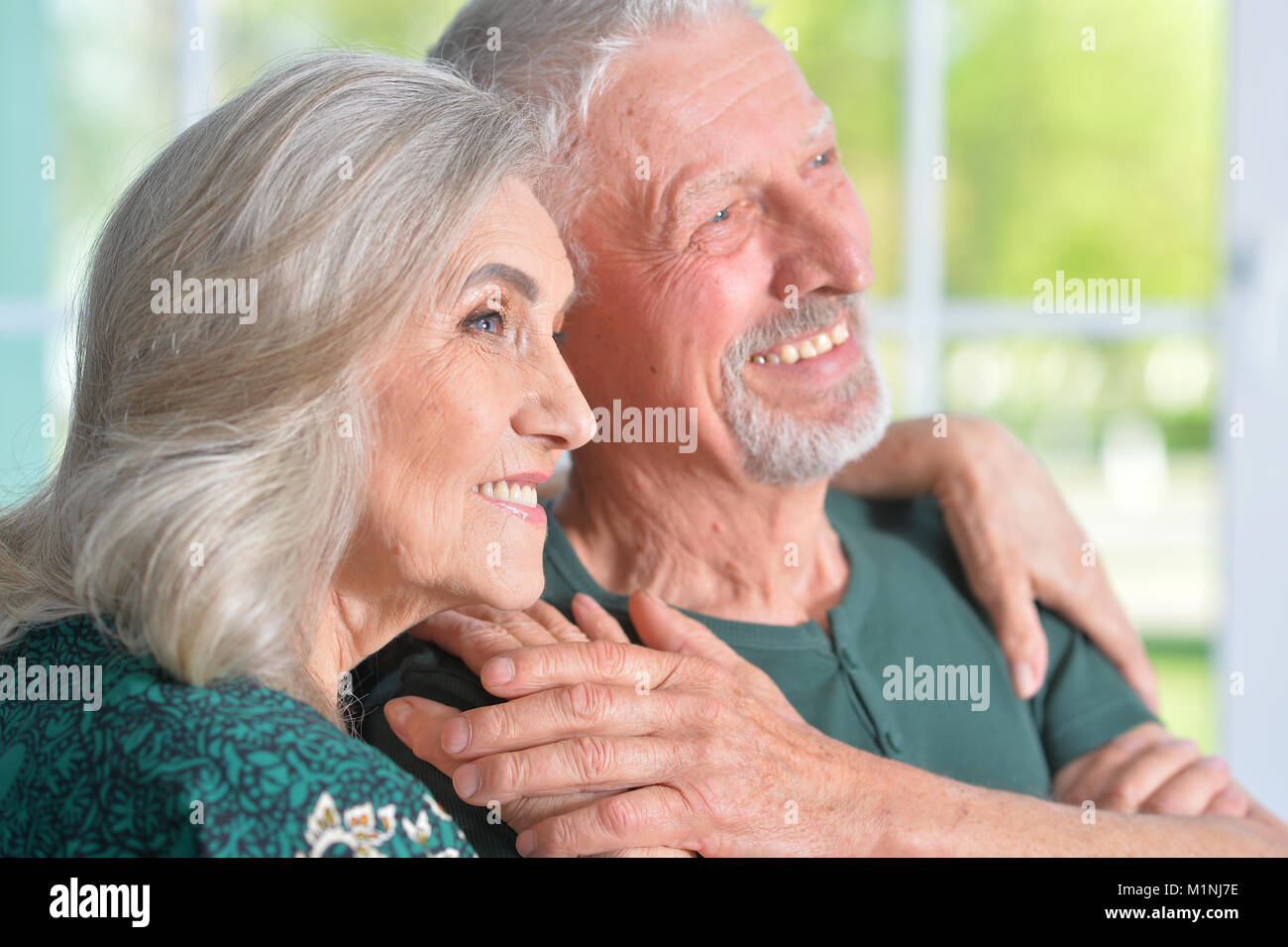 portrait of a happy senior Stock Photo - Alamy