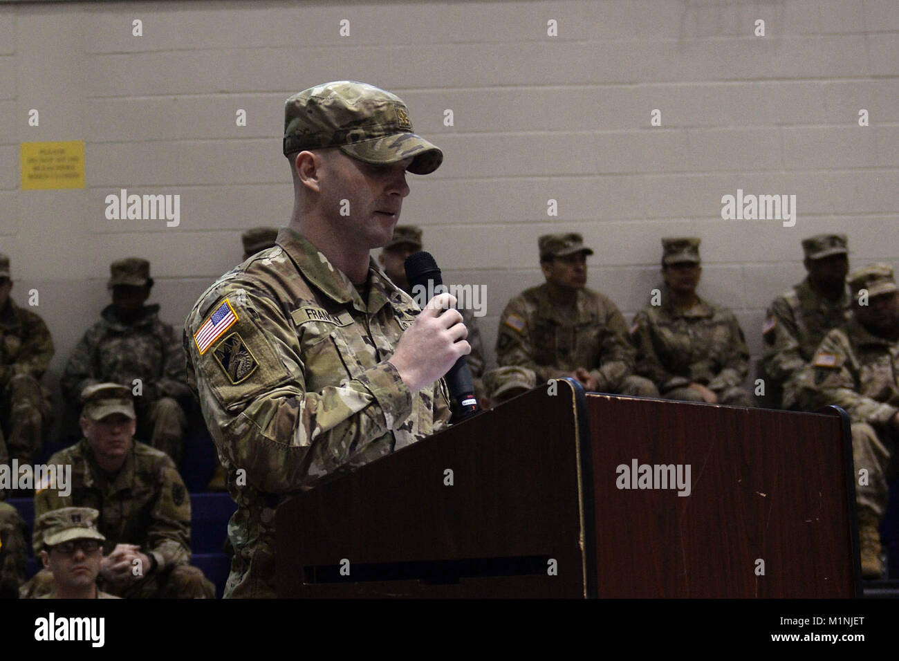 U.S. Army Maj. Christopher Franklin, commander, 53rd Movement Control ...