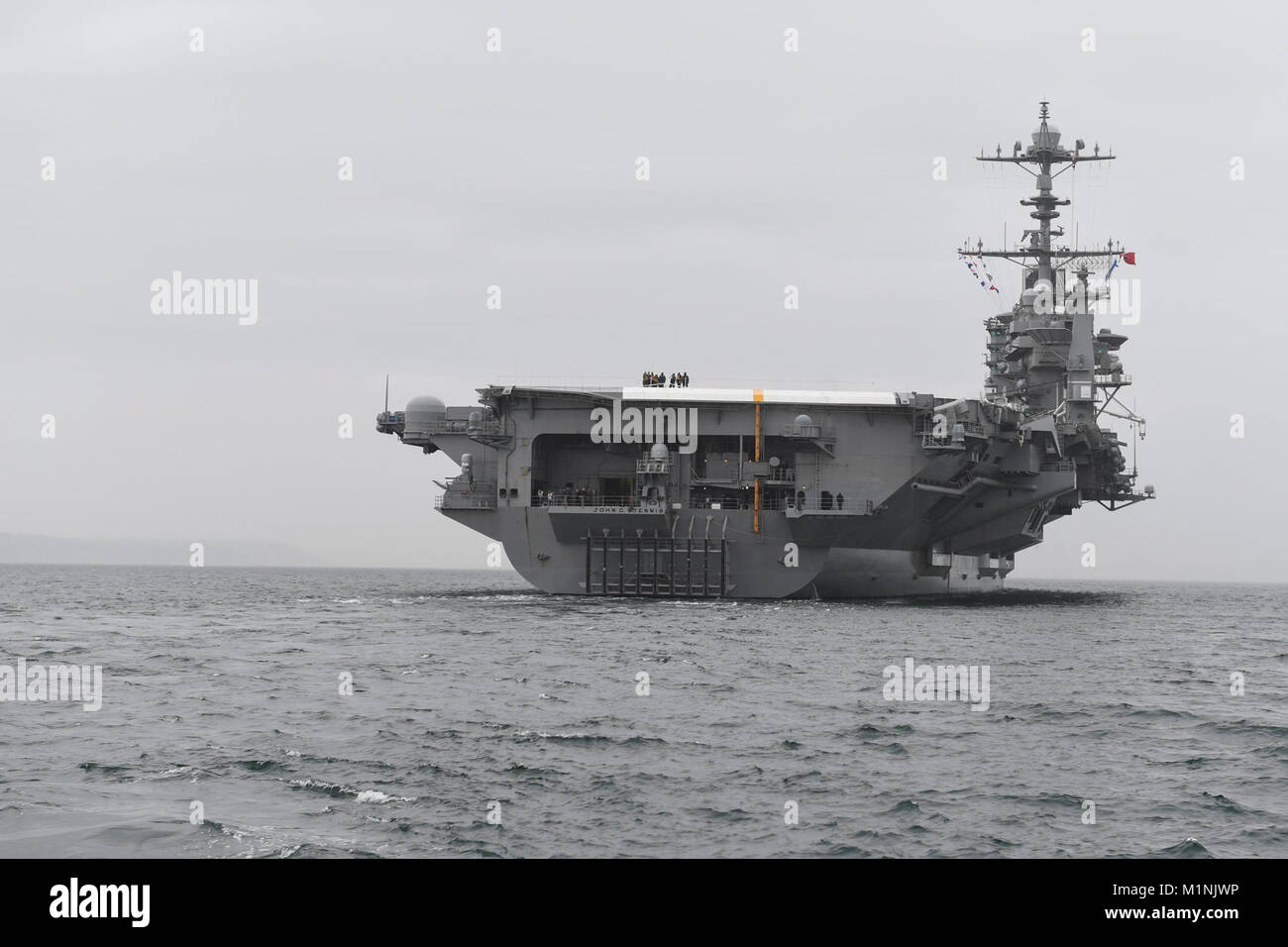 PUGET SOUND (Jan. 29, 2018) The Nimitz-class aircraft carrier USS John C. Stennis (CVN 74 ...
