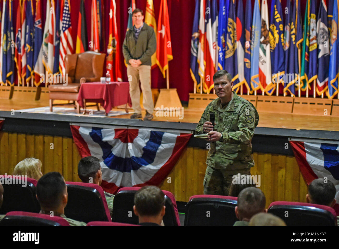 U.S. Army Col. Lance Varney, right, Garrison Commander for U.S. Army ...