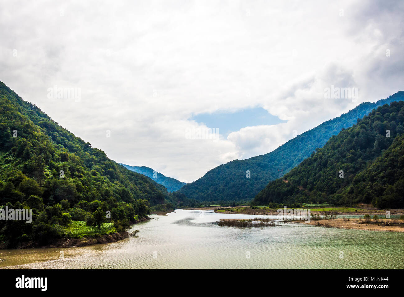 A river flows in the mountainous country of Georgia Stock Photo - Alamy