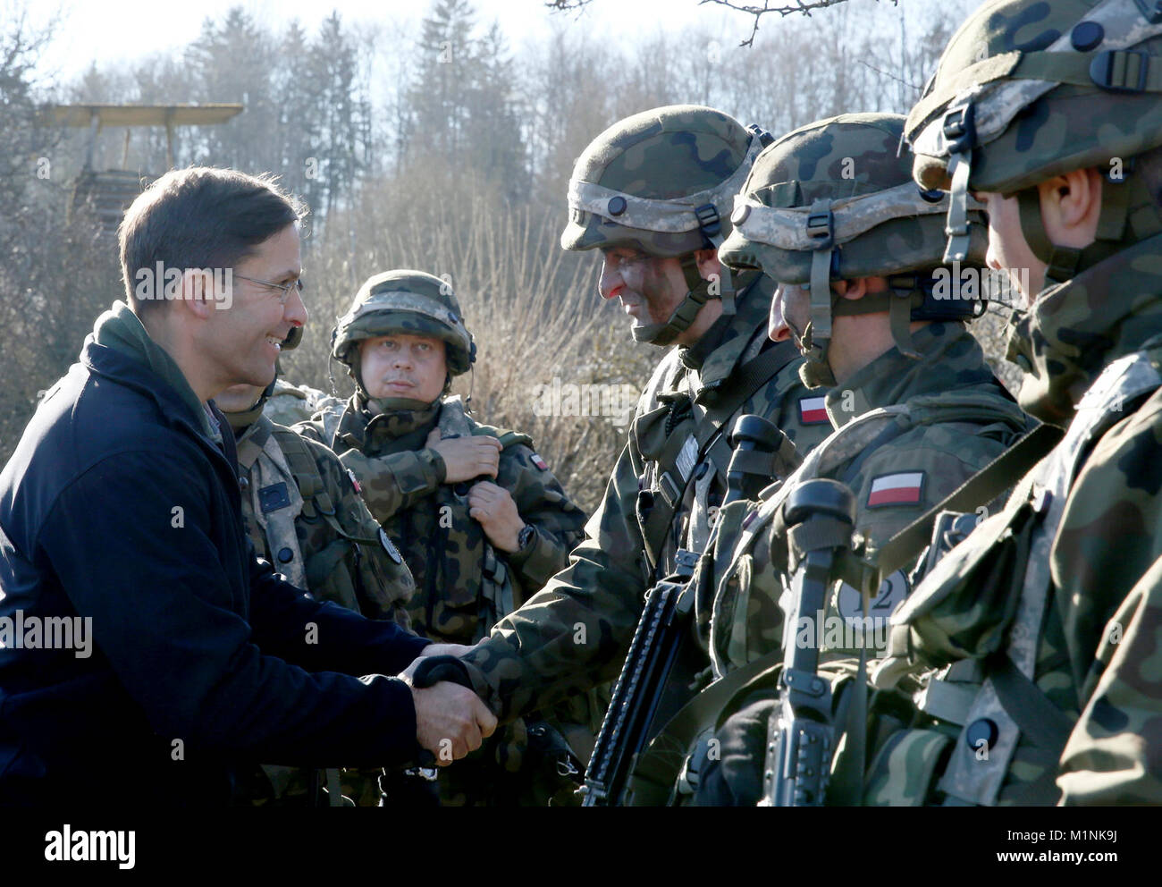 The Honorable Mark T. Esper, Secretary of the Army, gives Army ...