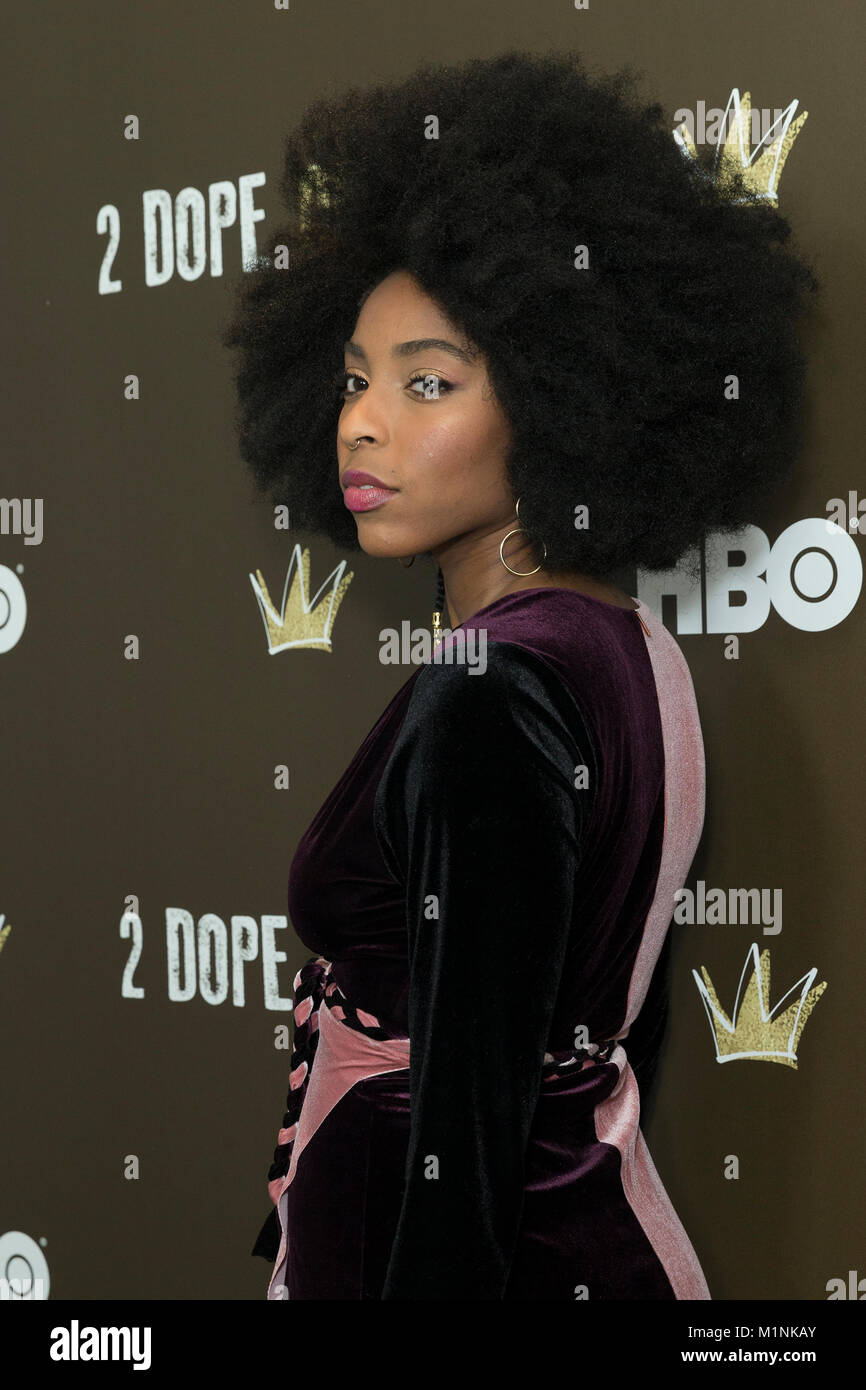 New York, United States. 31st Jan, 2018. Jessica Williams attends HBO ...