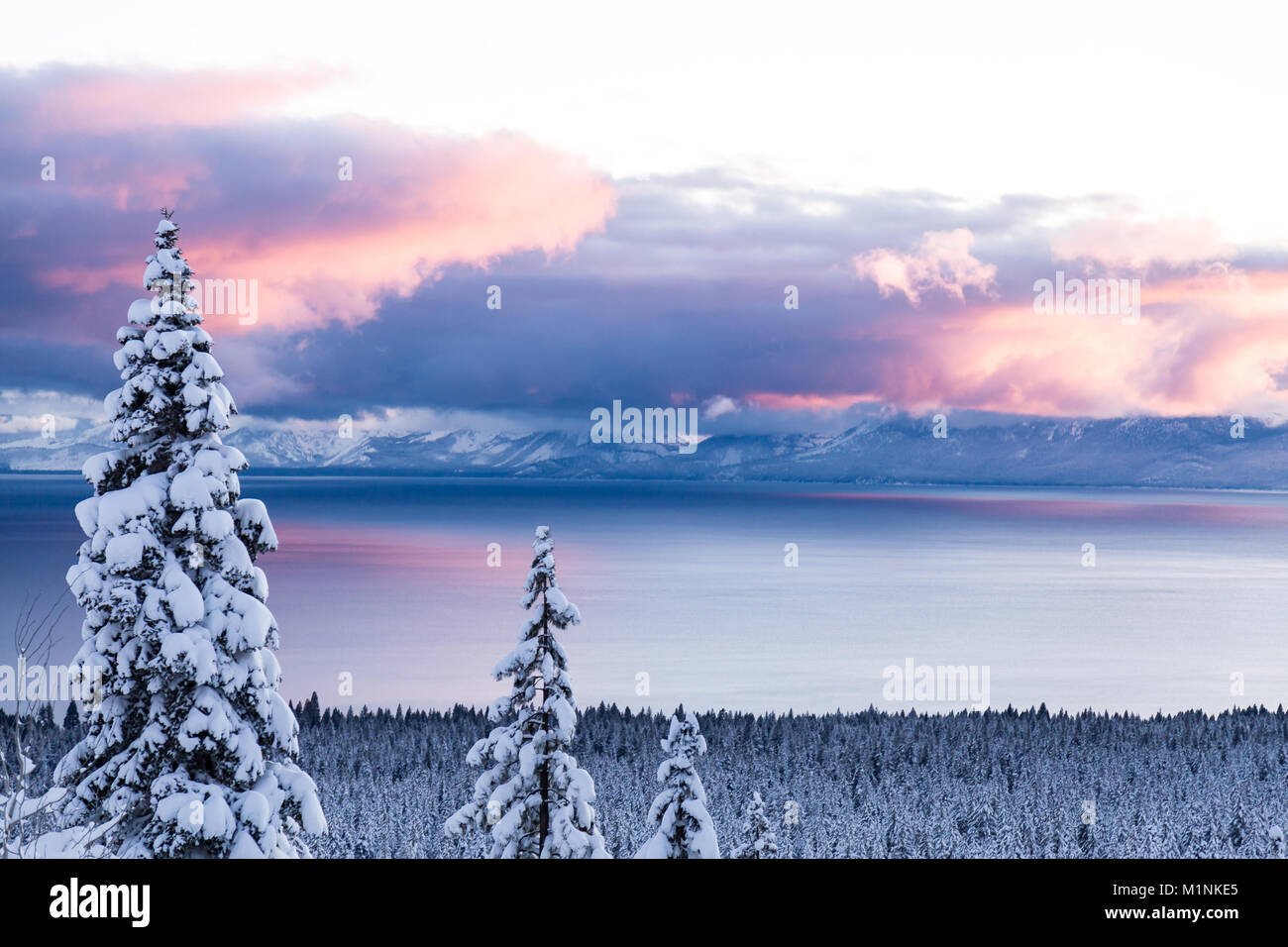 Colorful sky. Winter. Nature Stock Photo - Alamy