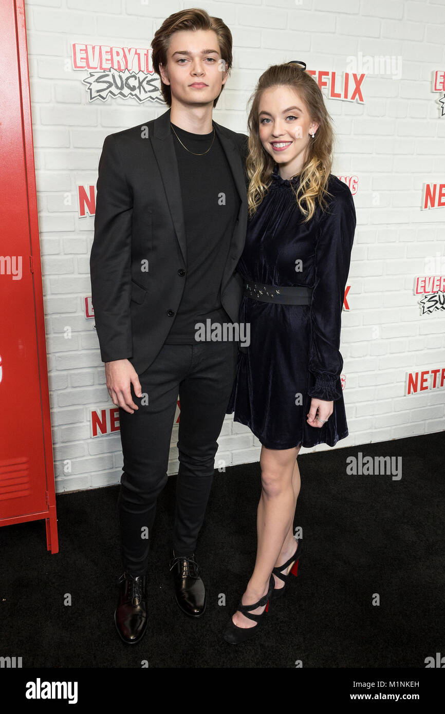 New York, United States. 31st Jan, 2018. Elijah Stevenson and Sydney ...