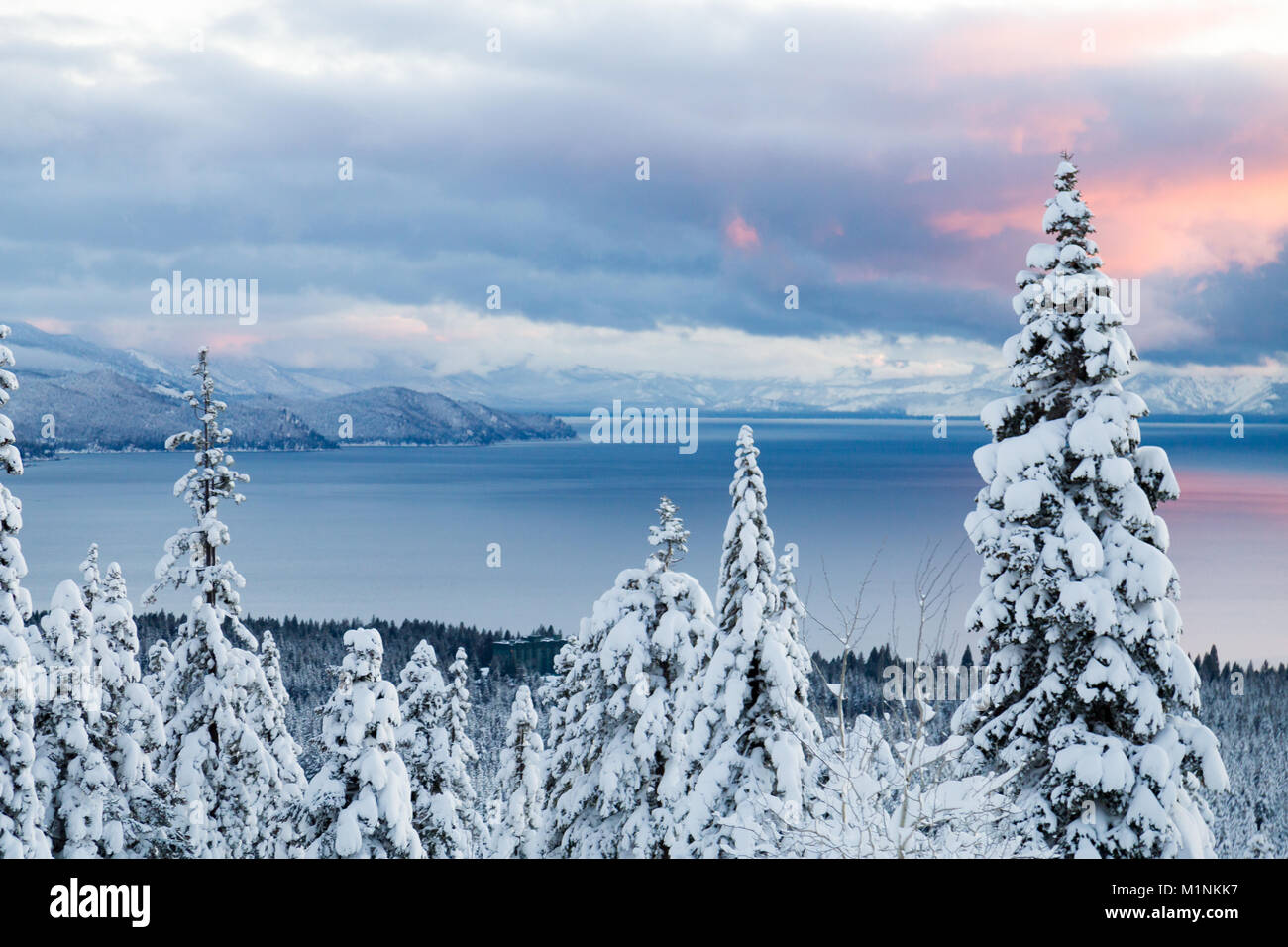 Colorful sky. Winter. Nature Stock Photo - Alamy