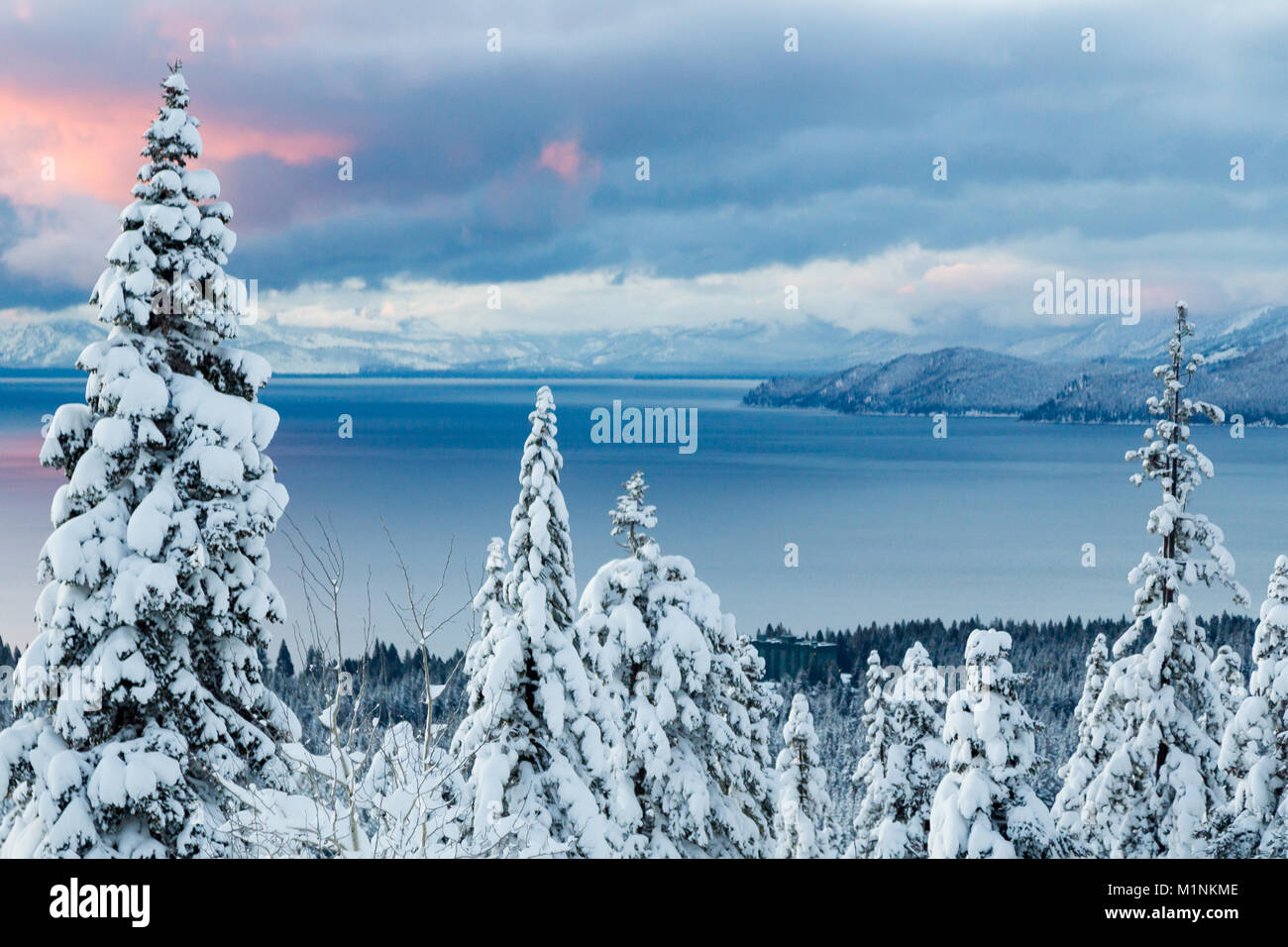 Colorful sky. Winter. Nature Stock Photo - Alamy