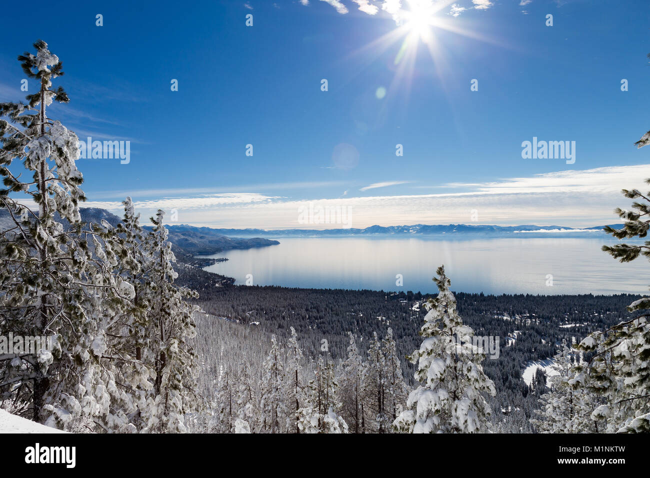 Colorful sky. Winter. Nature Stock Photo - Alamy