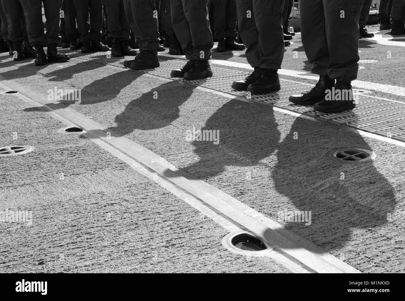 Crewmembers aboard the U.S. Coast Guard Cutter Sherman (WHEC 720), a ...