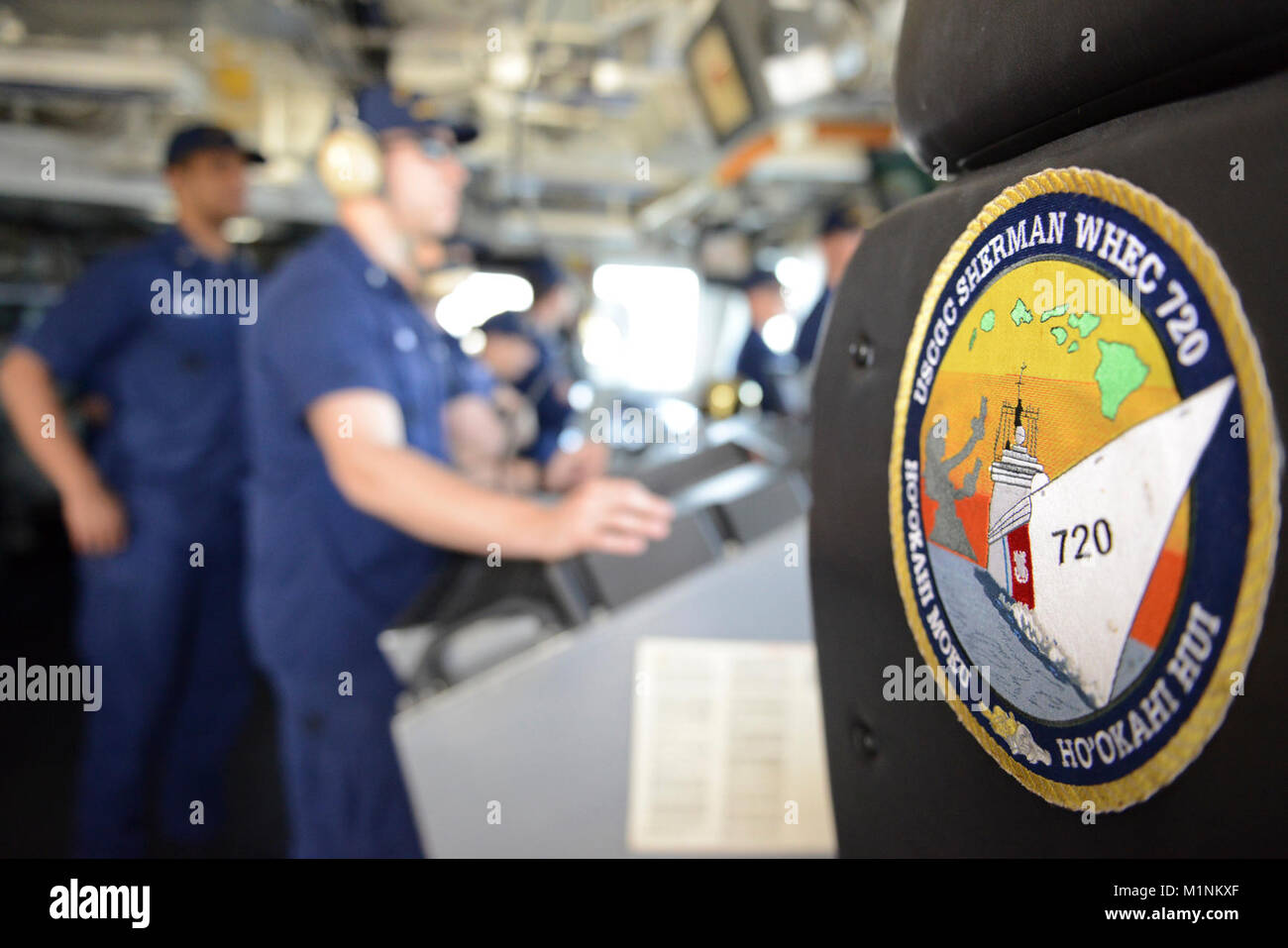 Shown is a patch of the U.S. Coast Guard Cutter Sherman (WHEC 720), a ...