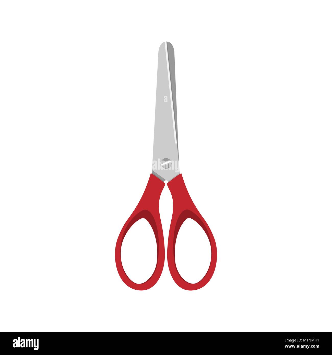 Closed red scissors on a white background. Vector illustration Stock ...