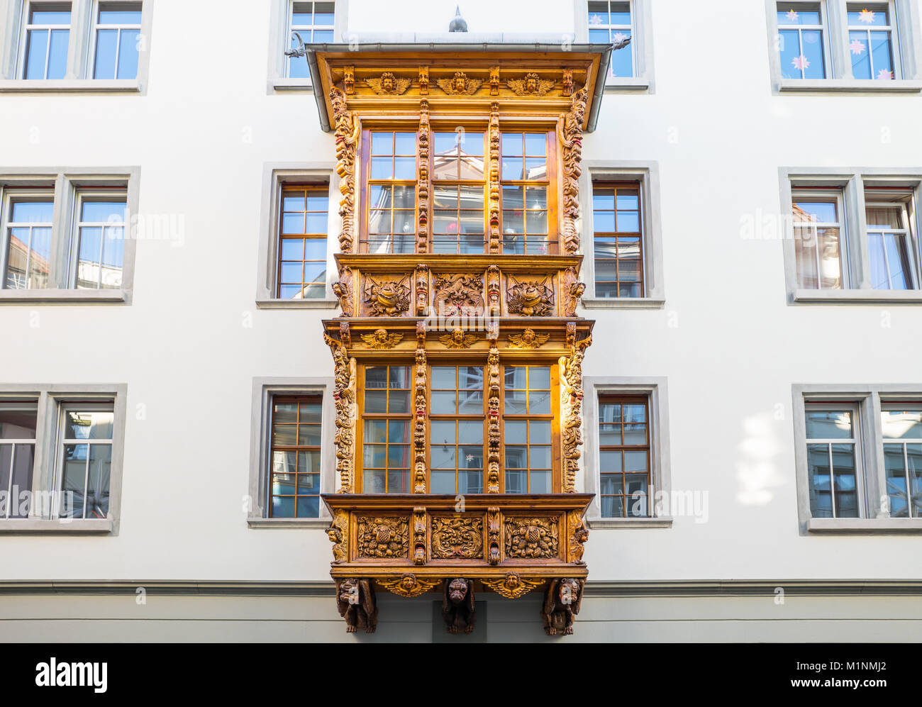 Traditional Architecture Balconies Old Windows High Resolution Stock ...