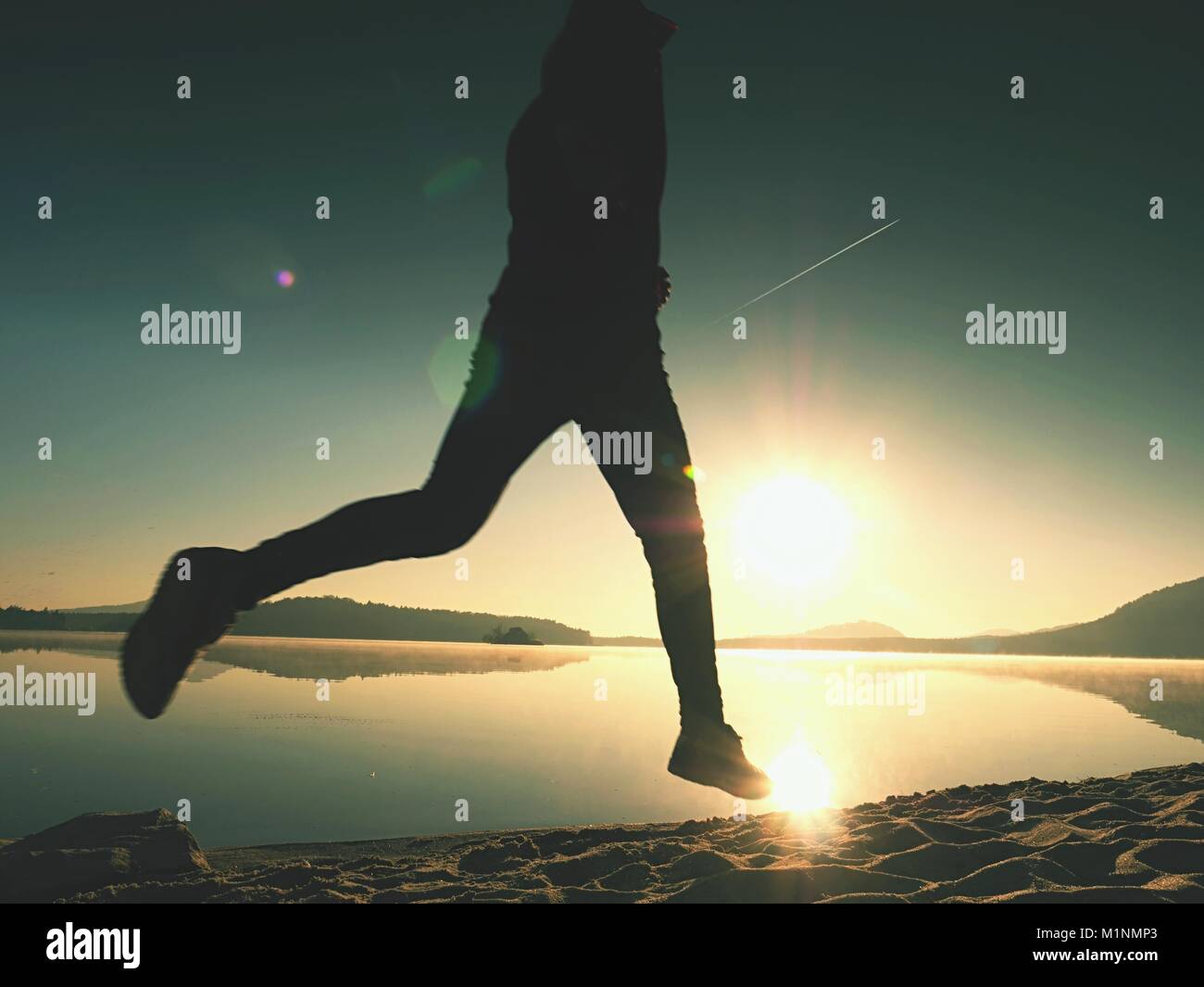 Runner footprint on beach runner hi-res stock photography and images ...