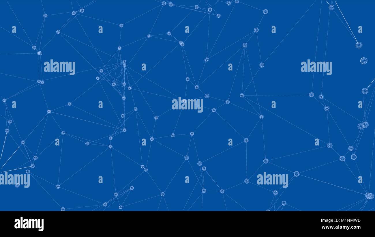 Global network connections with points and lines Stock Vector Image ...