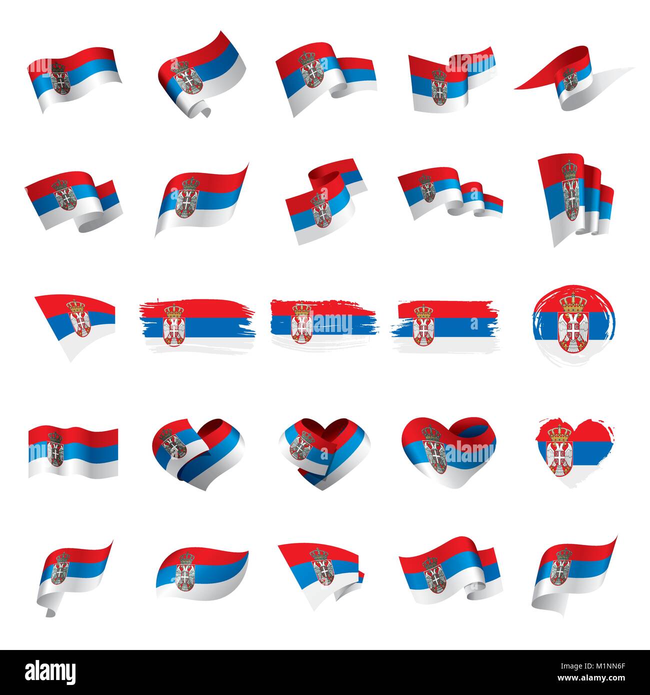 Serb flag serbia Stock Vector Images - Alamy