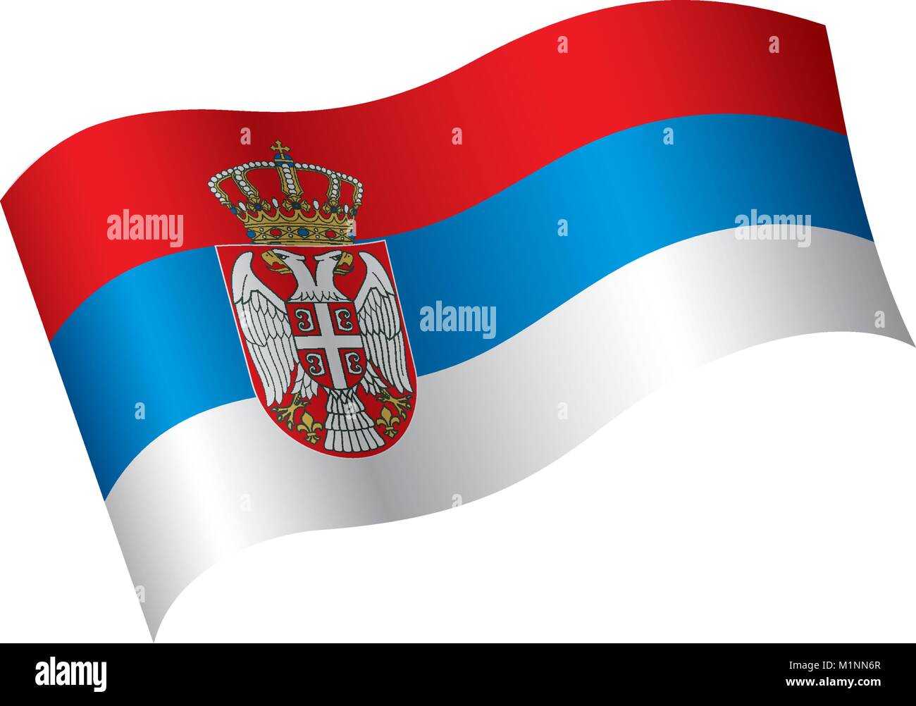 Serb flag serbia Stock Vector Images - Alamy