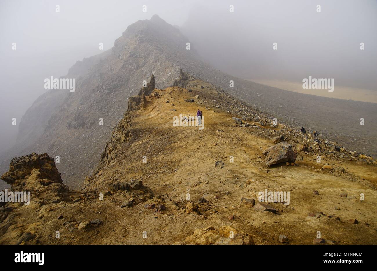 The legendary Tongariro track (Tongariro Alpine Crossing) in the ...