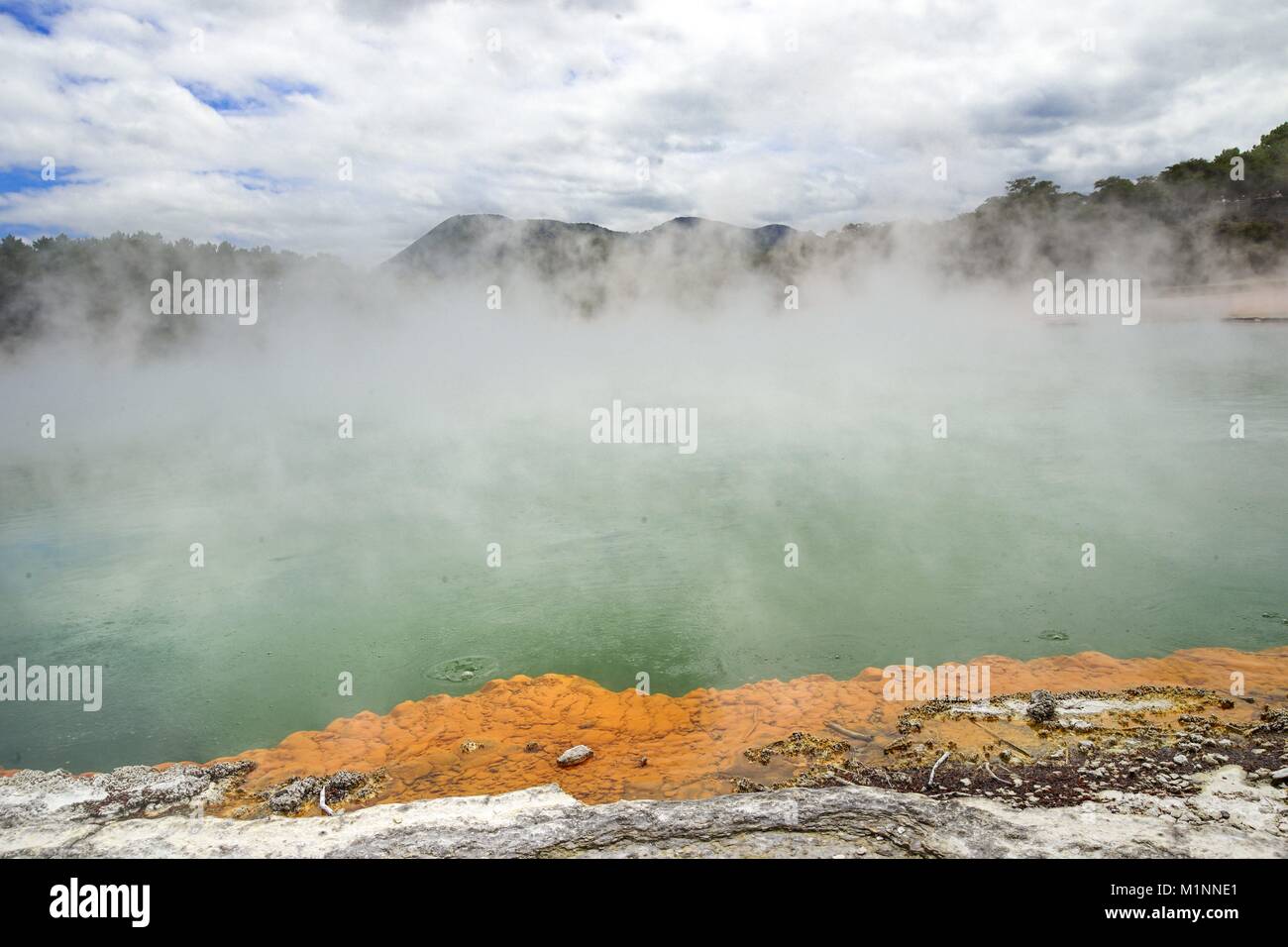 A sparkling champagne-filled pond resembles the Champagne Pool at the ...