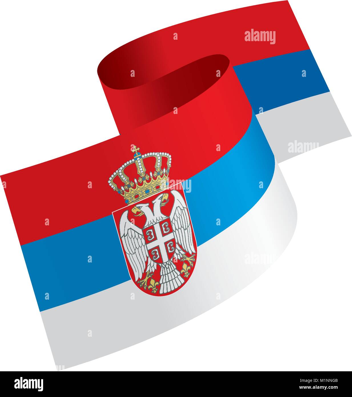 Serb flag serbia Stock Vector Images - Alamy