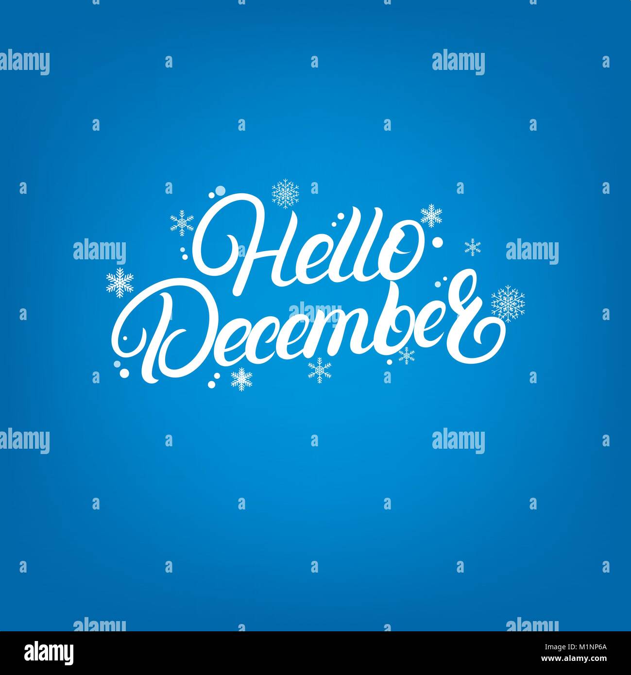 Hello Dcember hand written lettering. Modern brush calligraphy ...