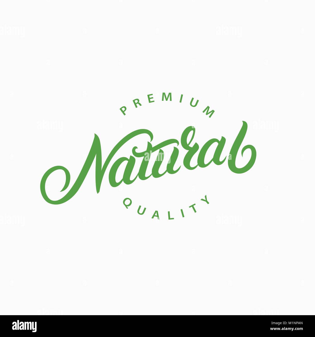 Natural hand written lettering logo, emblem, sign, label Stock Vector ...