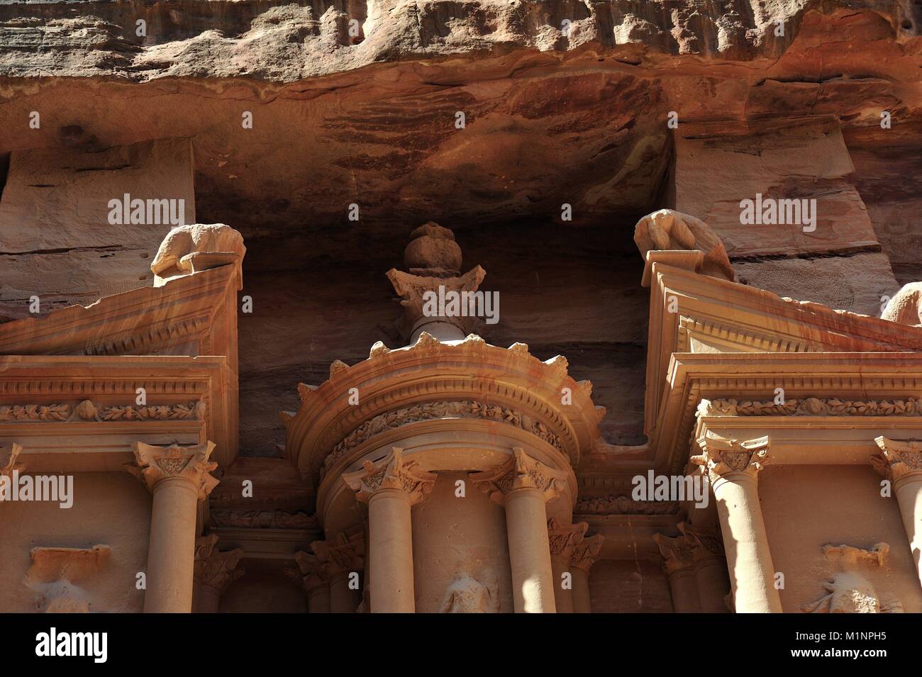 Jordan, the rock-cut architecture at Petra | usage worldwide Stock ...