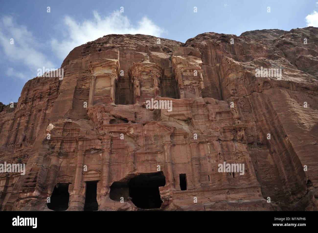 Jordan, the rock-cut architecture at Petra | usage worldwide Stock ...