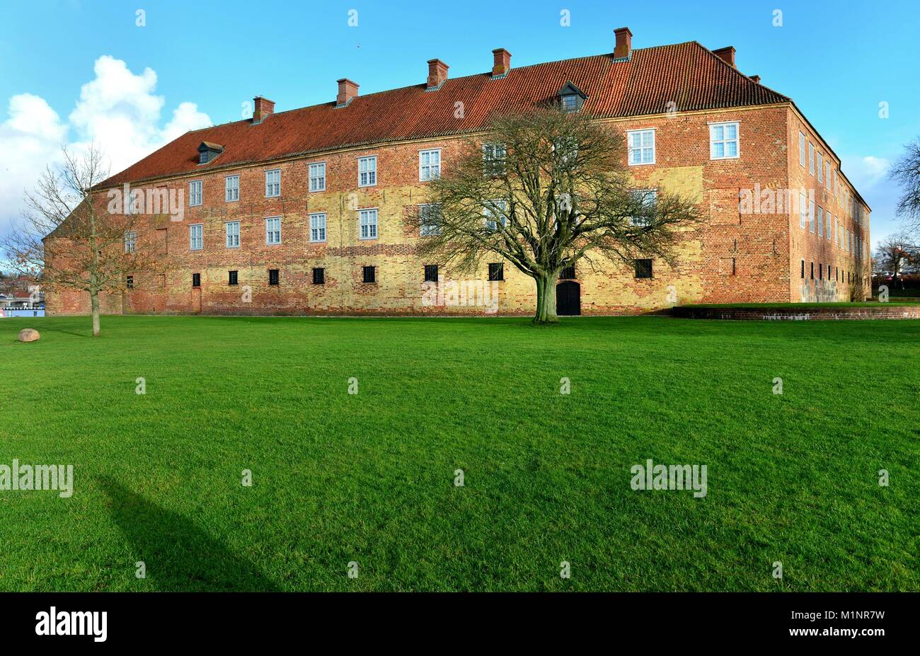 The Sonderburg castle at the harbor of Sonderburg (Denmark), 02 January ...