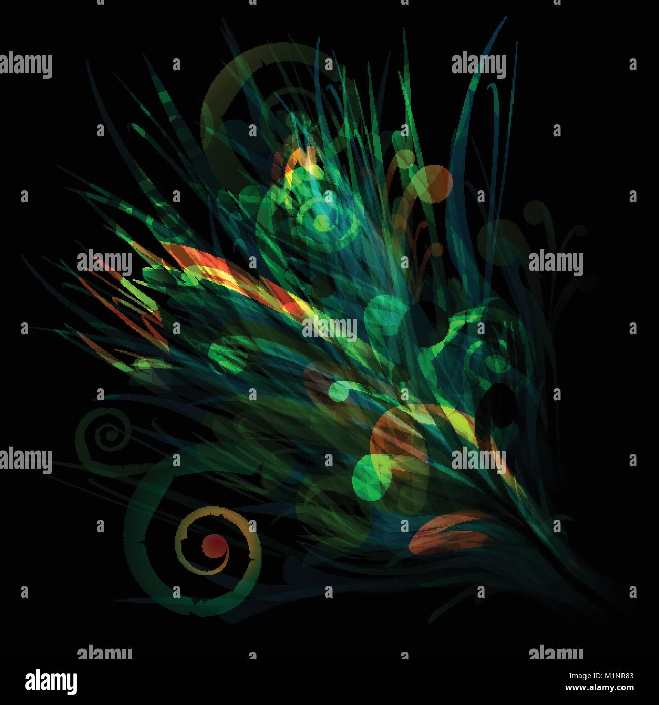 Green plants in orange Stock Vector Images - Alamy