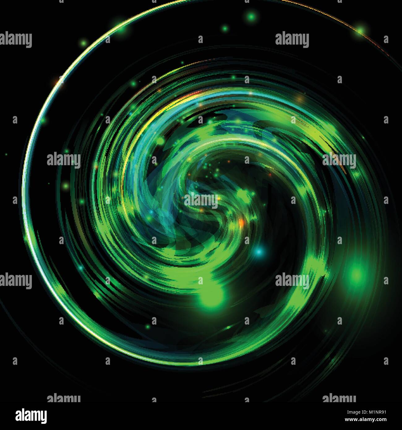 Twisted green shiny and colorful background, vector illustration Stock ...