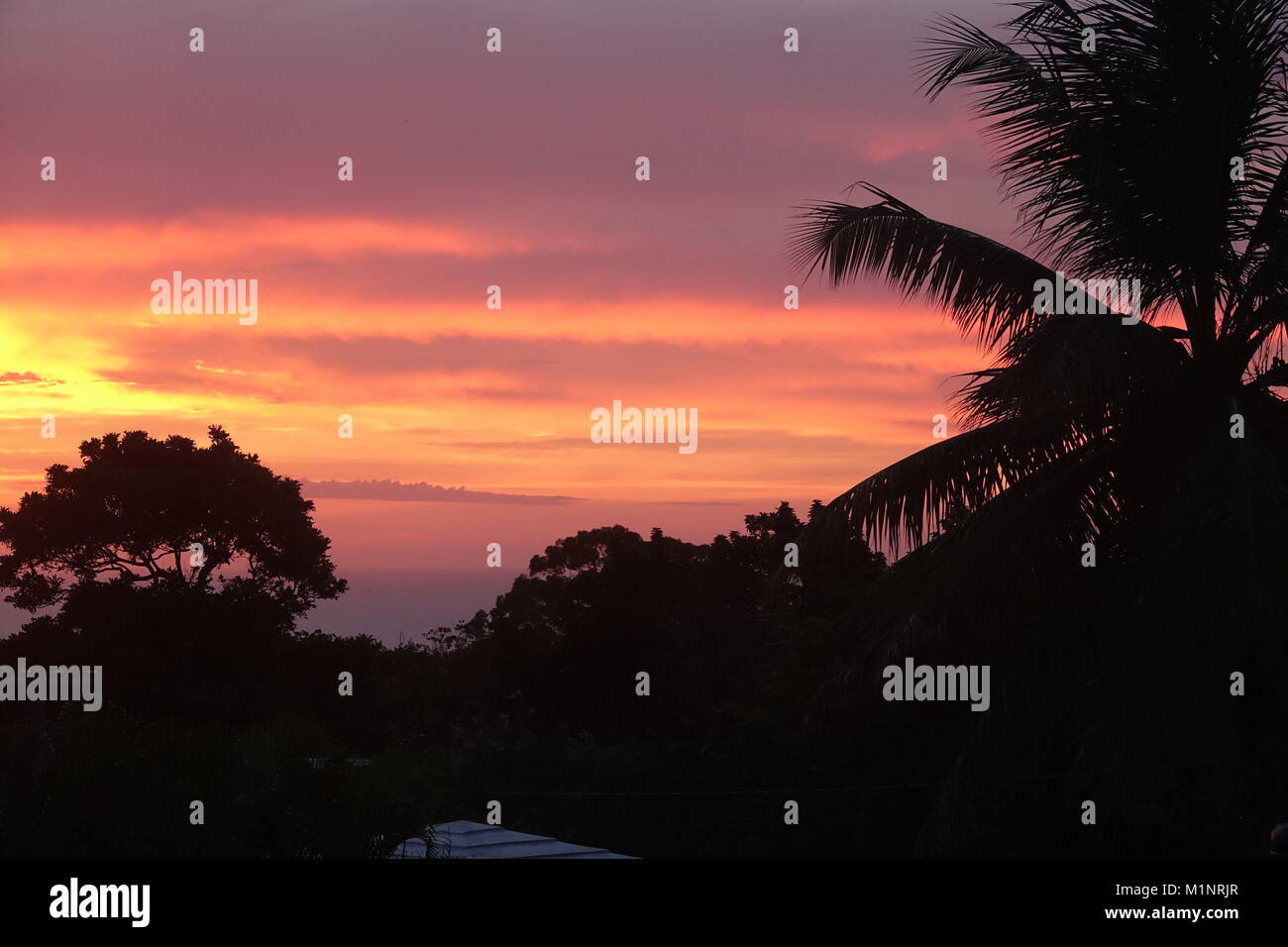 Sunset in the Caribbean Stock Photo - Alamy