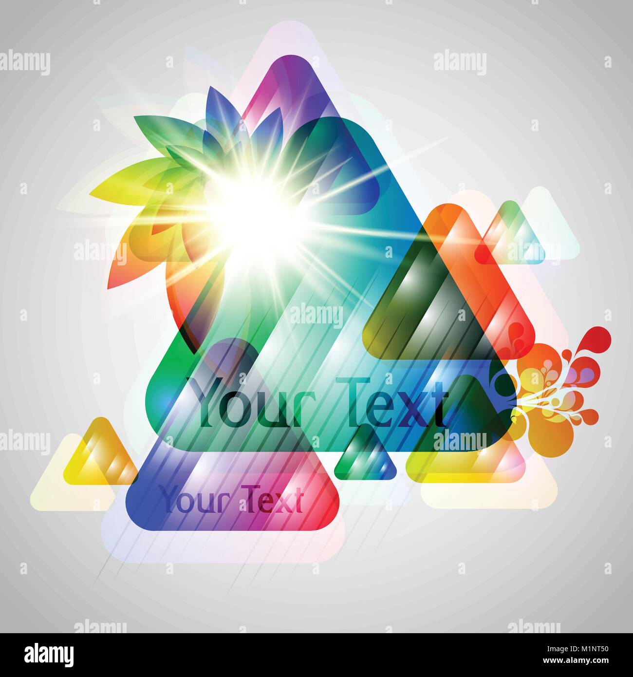 Abstract colorful background 3d triangles Stock Vector Images - Alamy