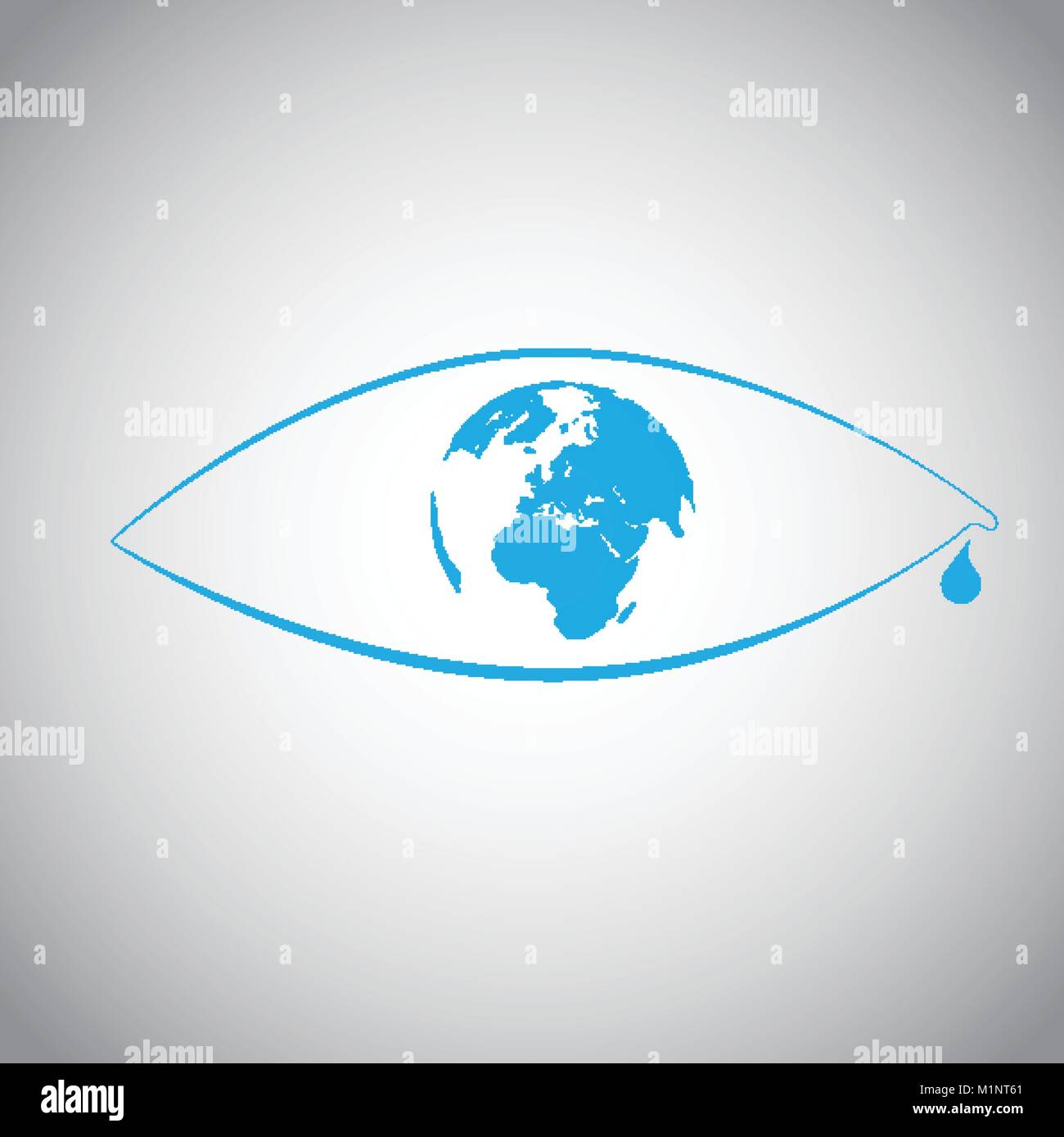 Global warming in an eye symbol Stock Vector Image & Art - Alamy