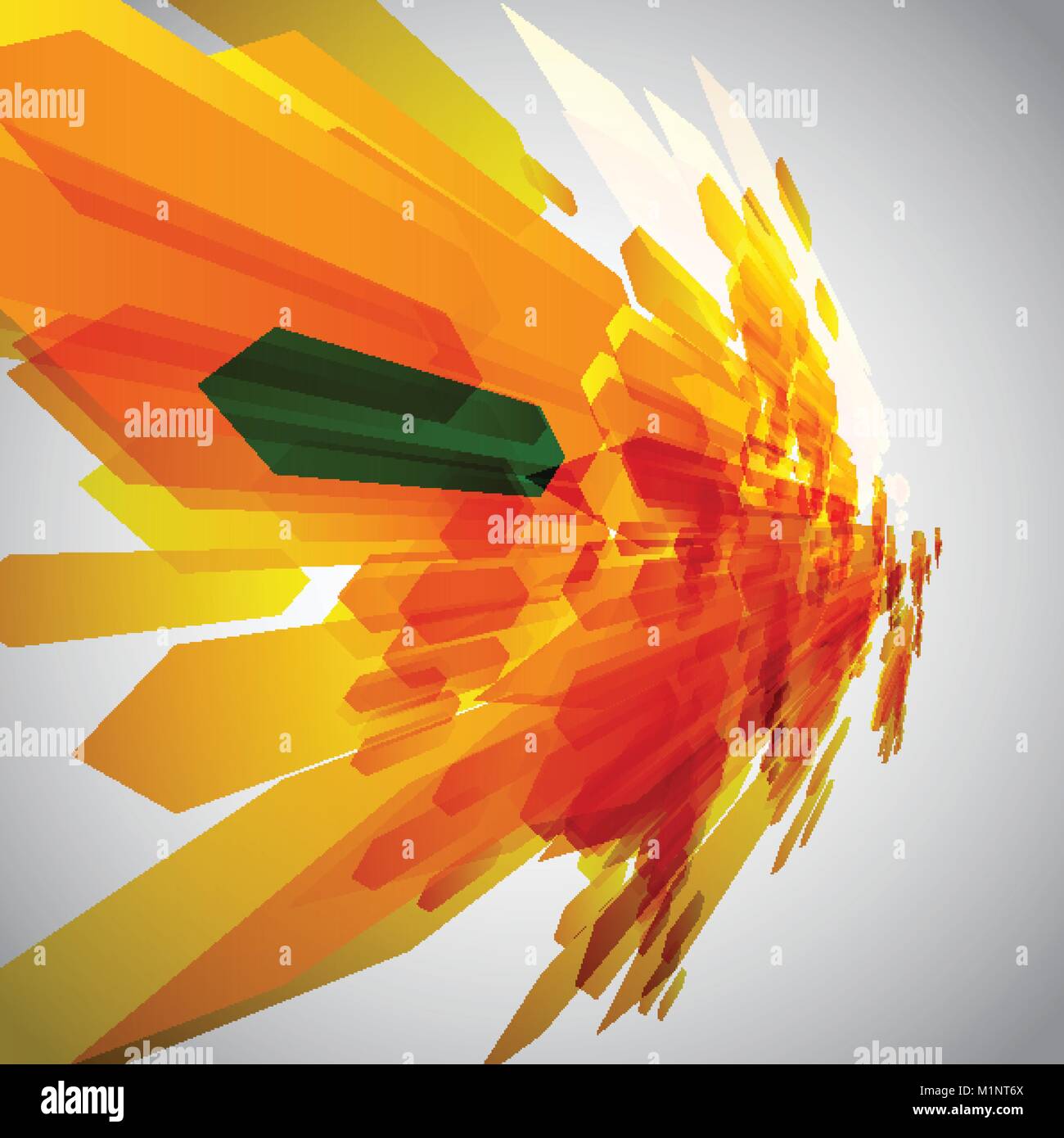 Orange and a green arrow in motion vector Stock Vector Image & Art - Alamy