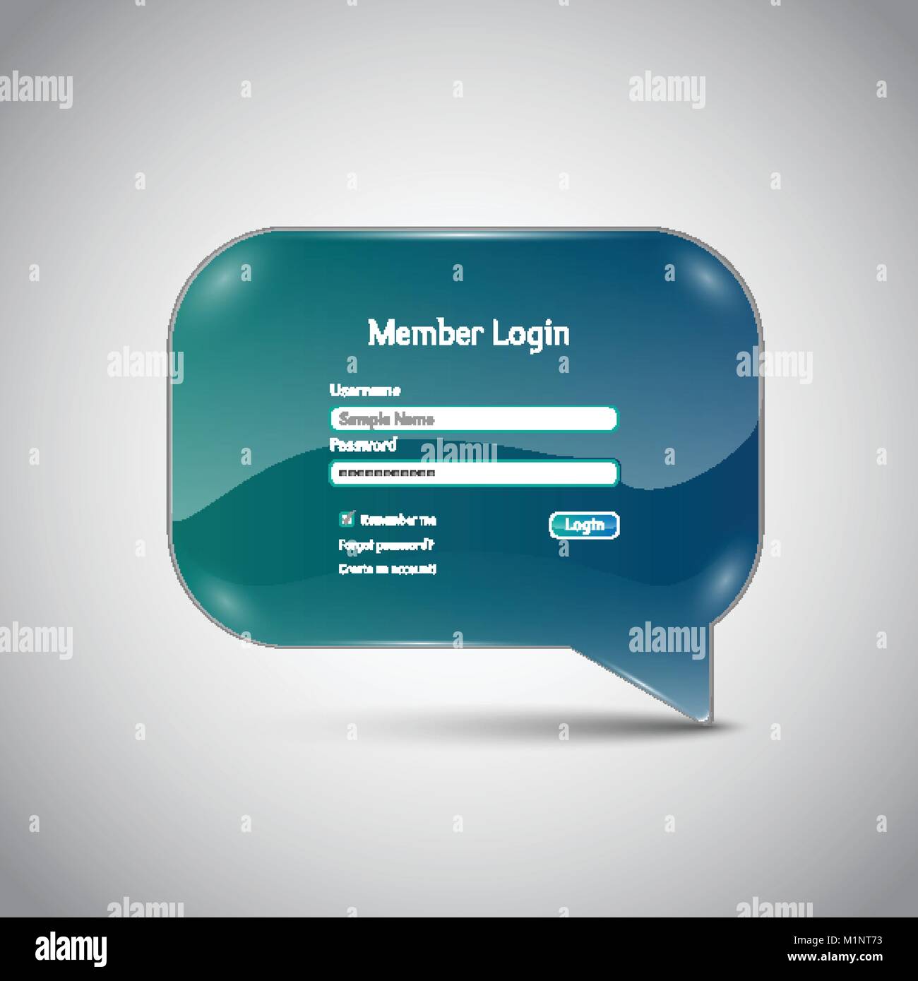 Speech bubble "Member Login" interface Stock Vector Image & Art - Alamy