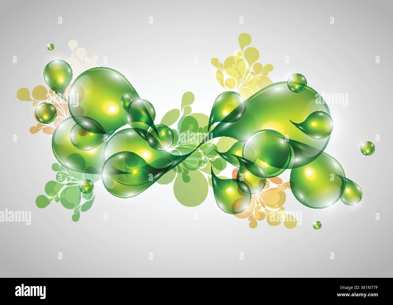 Colorful abstract drops in green, vector Stock Vector Image & Art - Alamy