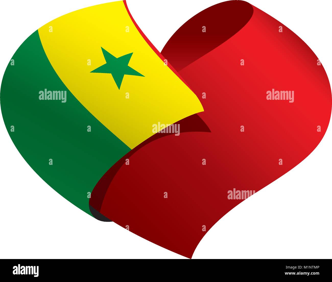 Senegal heart Stock Vector Images - Alamy