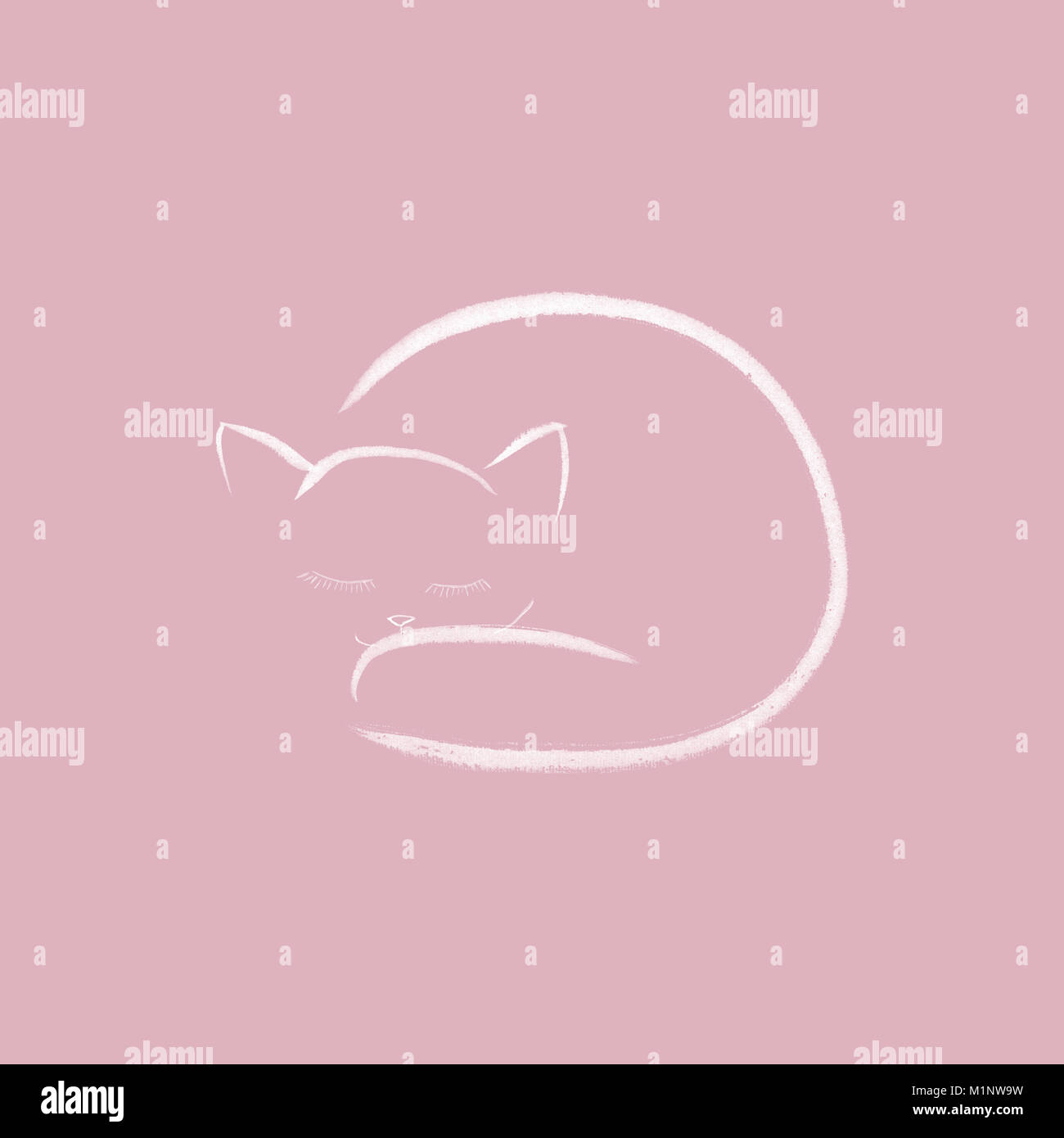 Curled up kitty hi-res stock photography and images - Alamy